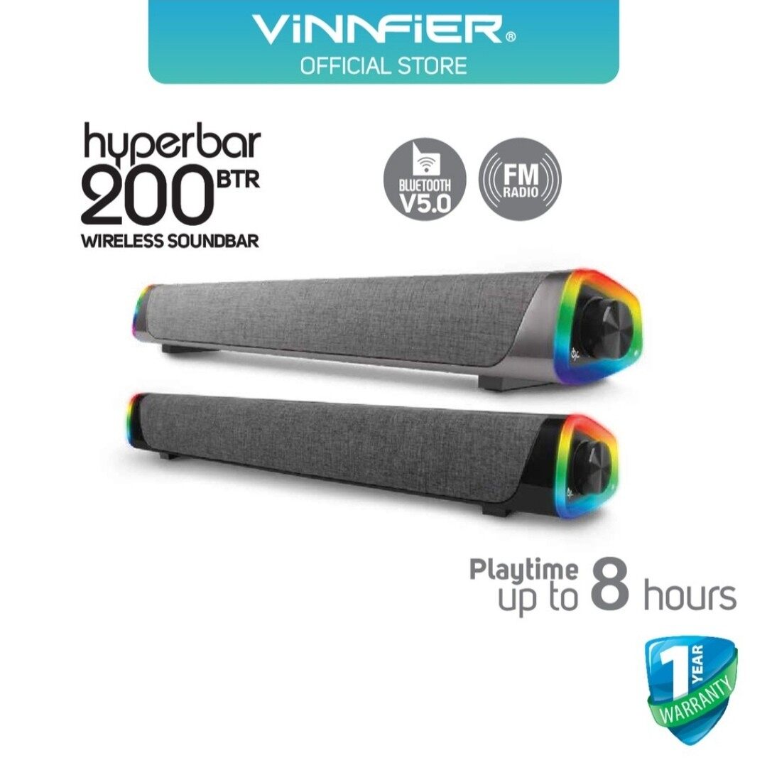 Vinnfier HYPERBAR 200BTR Hyperbar 200 BTR Bluetooth Soundbar Speaker (1 ...