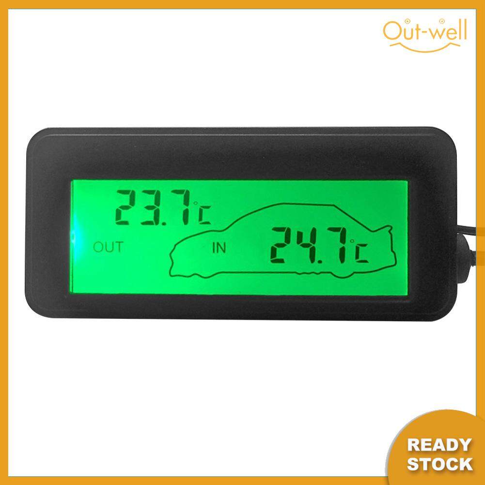 ฟรี ShippingDC12V เครื่องวัดอุณหภูมิระบบดิจิทัลในรถยนต์ Mini LCD ...