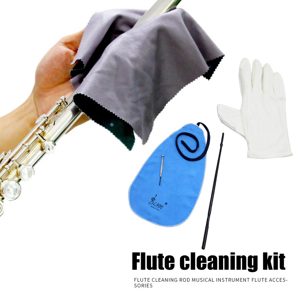 (Ready) 4pcs Flute Maintenance Cleaning Care Kit with Cleaning Cloth ...