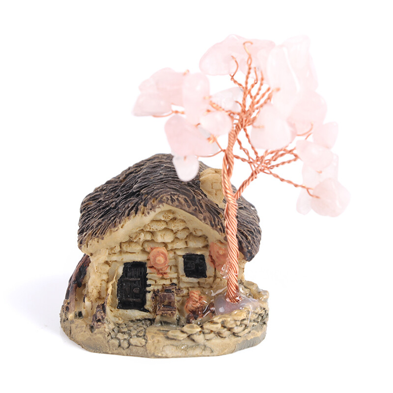 TANG 8CM Tall Crystal Lucky Money Stone Tree Ornaments Feng Shui for ...