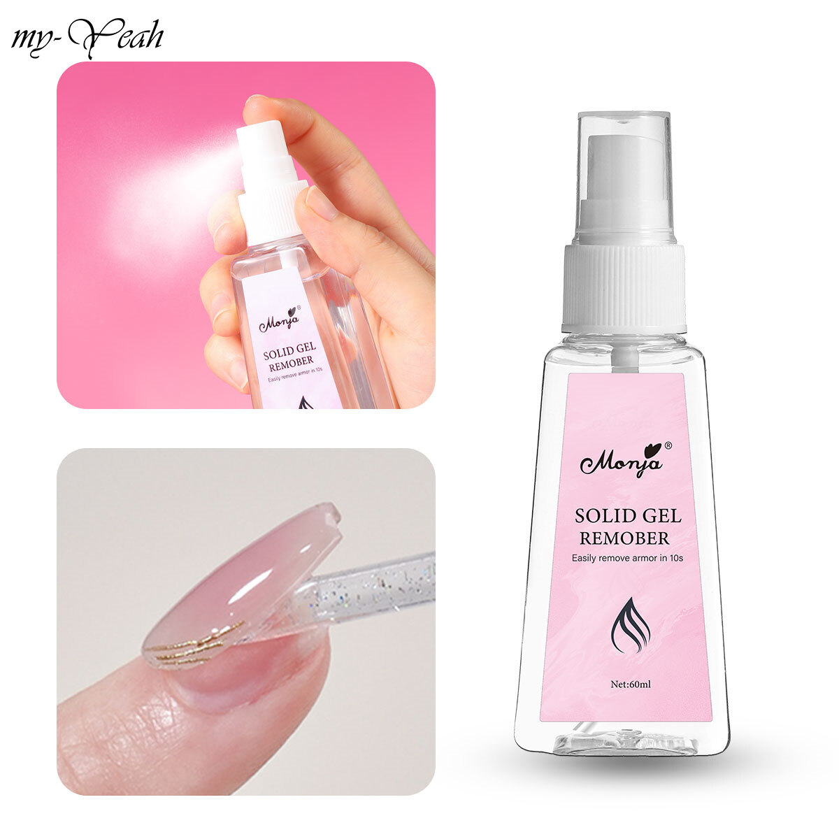 Myyeah Nail Topcoat Basecoat Nail Glue 8 IN 1 Multi Use Gel Polish Nail ...