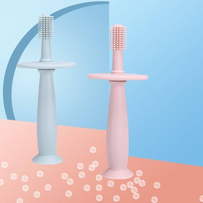 [TIS] 360 ° Rotation Baby Soft Toothbrush BPA Free Silicone Infant ...