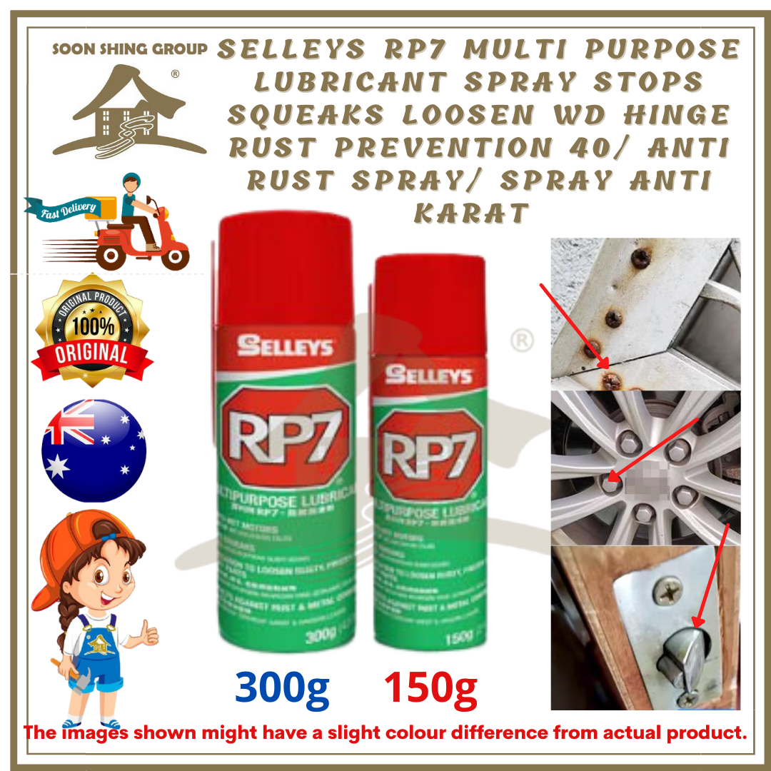 Selleys RP7 Multi Purpose Lubricant Spray Stops Squeaks Loosen Hinge ... Selleys RP7 Multi Purpose Lubricant Spray Stops Squeaks Loosen Hinge ...