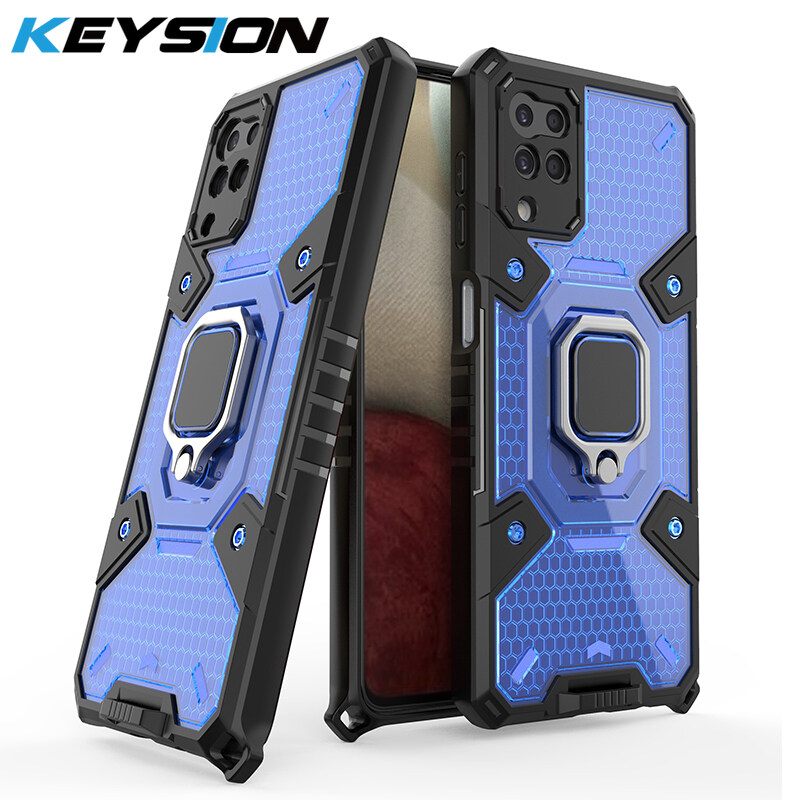 KEYSION เคสกันกระแทกสำหรับ Samsung A12 A42 A32 A52 5G A72 A71แหวนใสโทรศัพท์เคส Galaxy M51 M31 ...