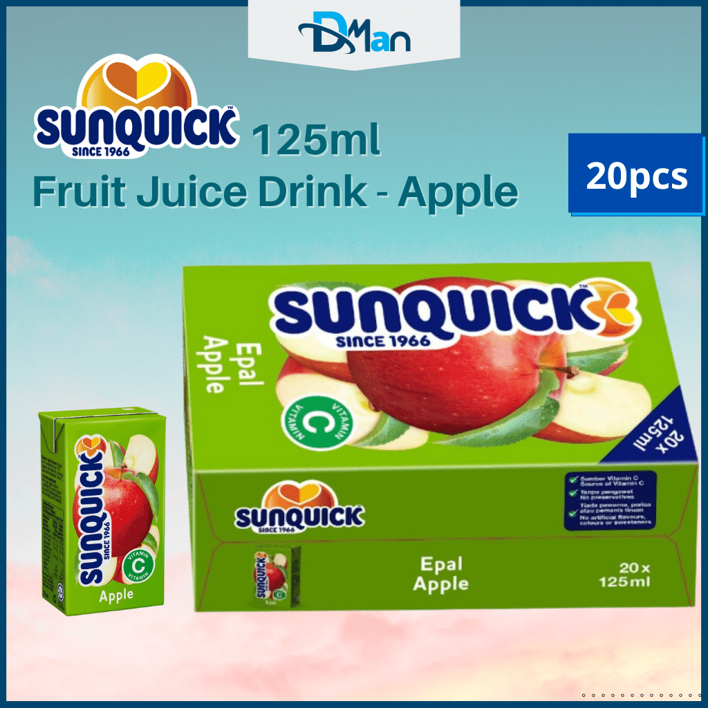 Sunquick Fruit Drink Orange Apple Berry Mix Mango 125ml x 20s jus mini kotak kecil oren epal ...