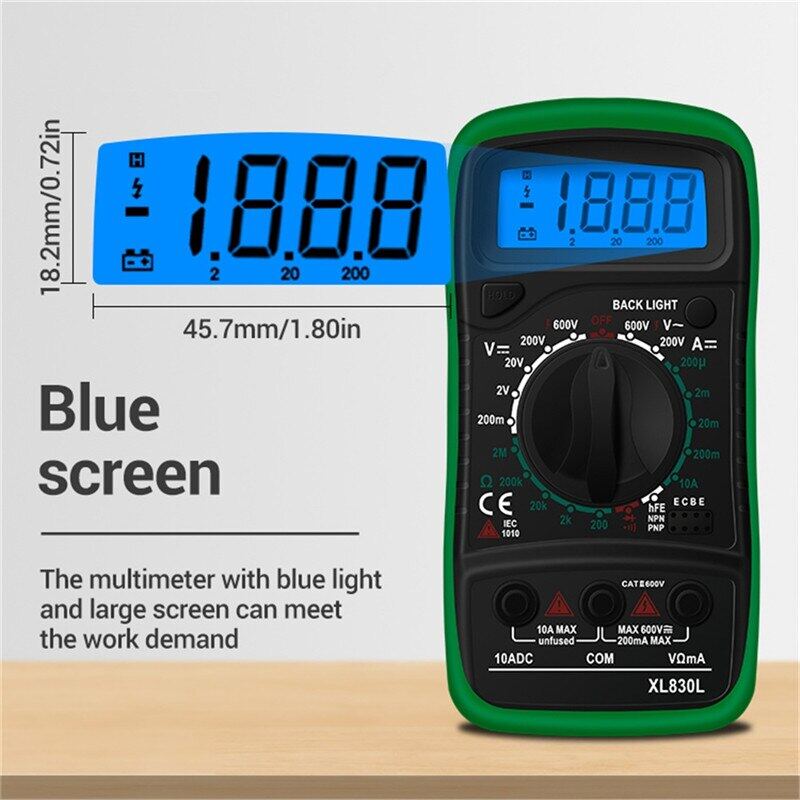 Digital LCD Multimeter ดิจิตอลมัลติมิเตอร์ รุ่น XL830L แสดงผลแม่นยำด้วยระบบดิจิตอล เครื่องวัด ...