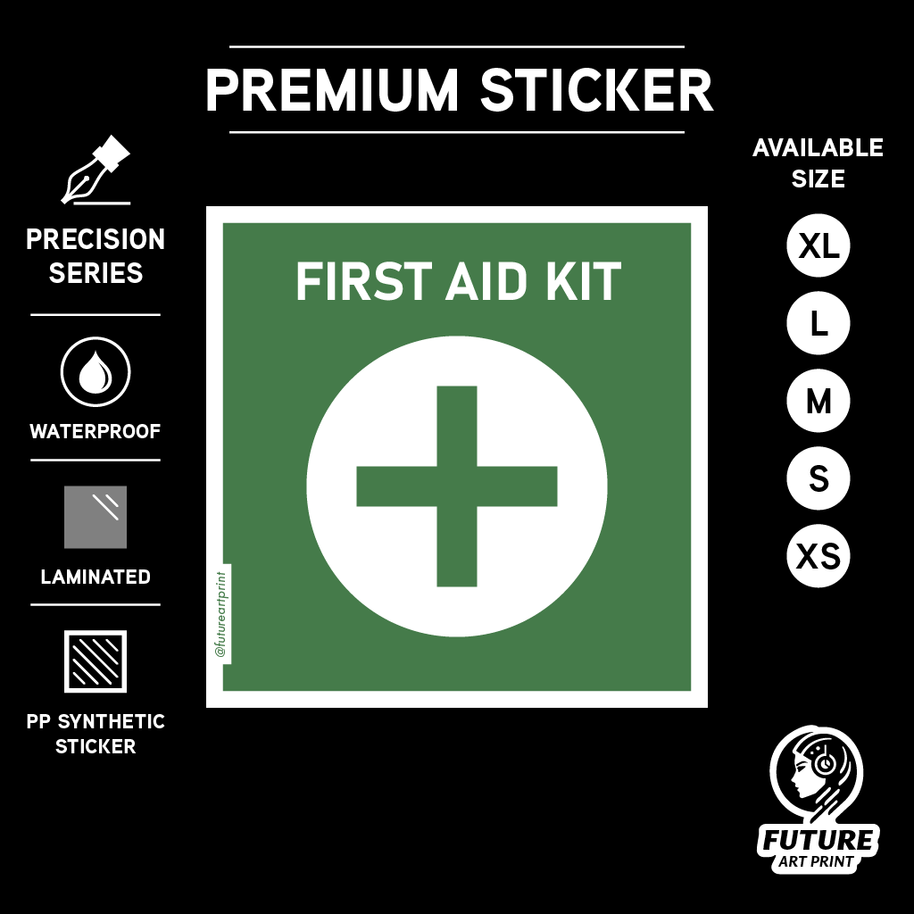 First Aid Kit. Premium Sticker Sign Notice Signage. Peti Kecemasan ...