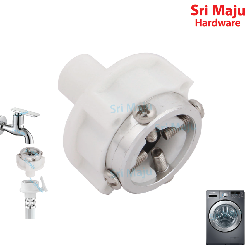 MAJU WMC-SC Washing Machine Inlet Water Hose Pipe Connector Screw Type Bib Tap Adaptor ...