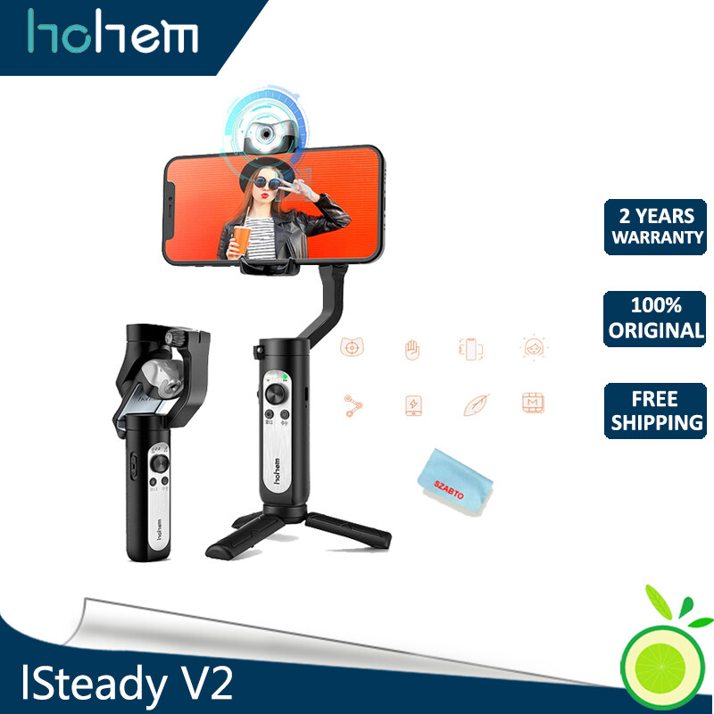 Hohem ISteady V2 AI สมาร์ทโฟนไม้กันสั่นกิมบอลแบบพับได้3แกนช่วยเพิ่มความ ...