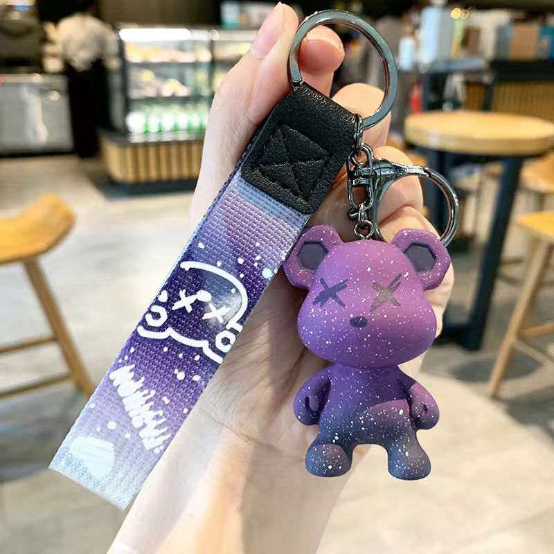 Bearbrick Keychain Bear Cute Cartoon Pendant Key Chain Student Kids 暴力熊 ...