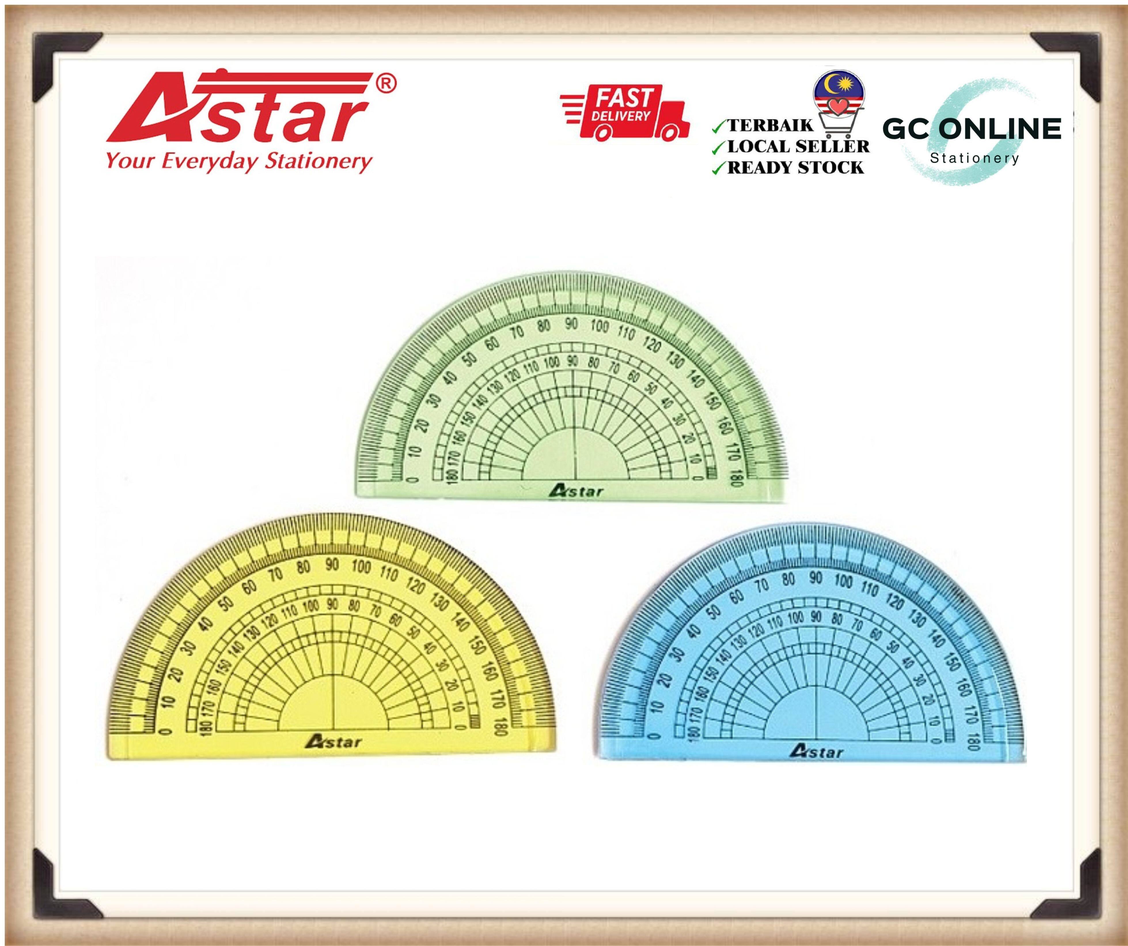 Astar 180’ Ruler (Colour) / Protactor / Pembari Separuh Bulat | Lazada