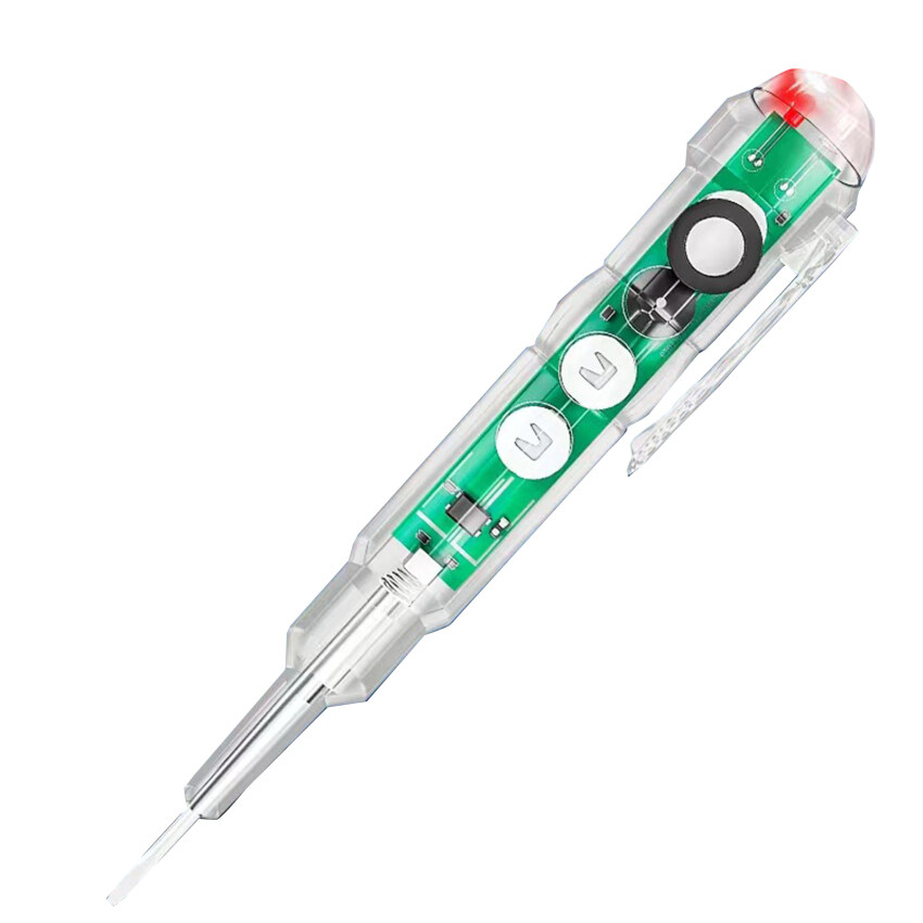 Upgraded Smart Voltage Tester Pen 24-250V Buzzer Alarm Flashlight ...