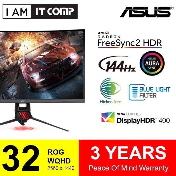 ASUS 32 Inch ROG Strix XG32VQR WQHD (2560x1440) , 144Hz , FreeSync ...
