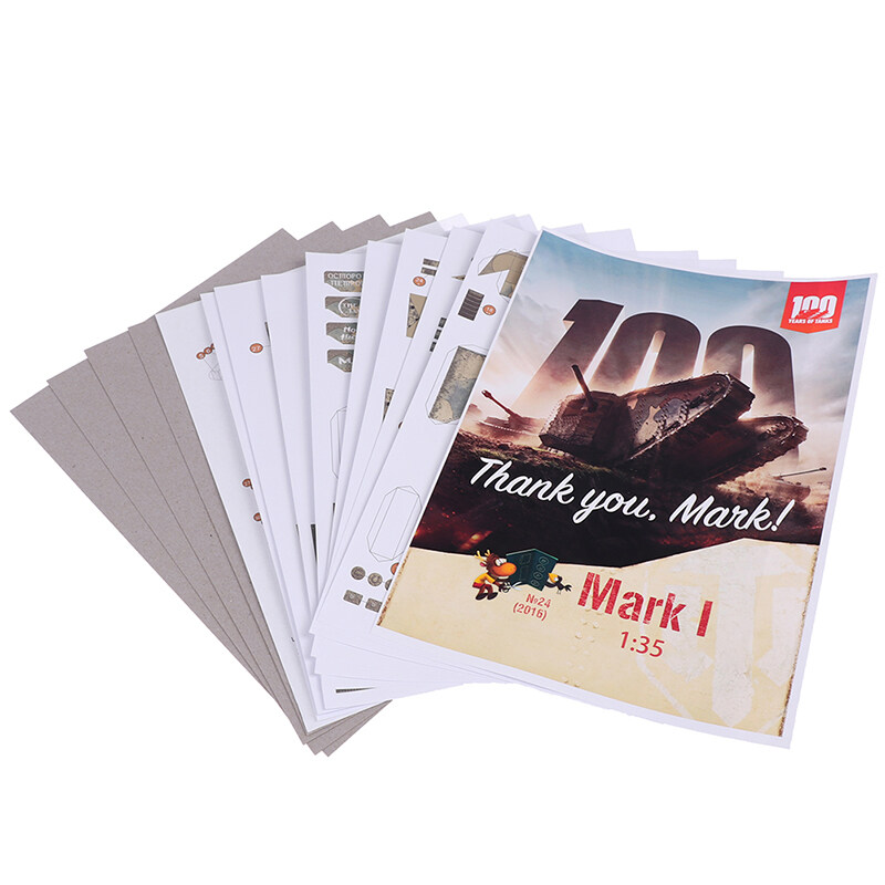 1:35 British Mark.I Male Tank DIY 3D Paper Card Model Building Sets ...