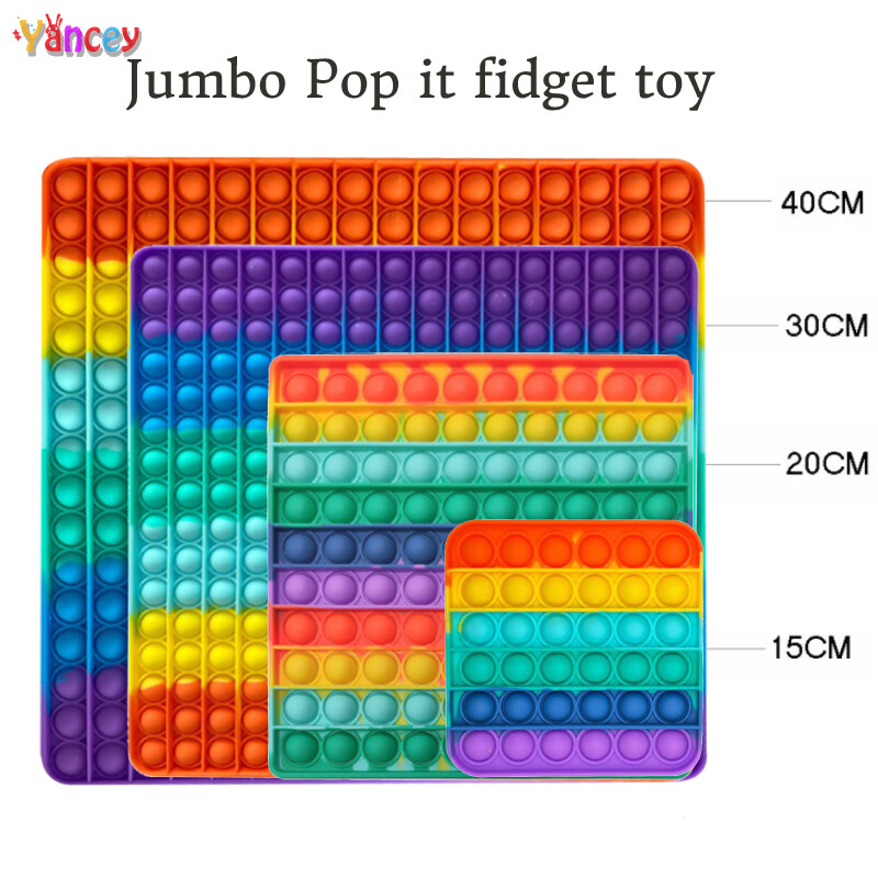 Big Pop It Pop It Fidget Toy Big Rainbow Cheap Whole Set Box Press Pop ...