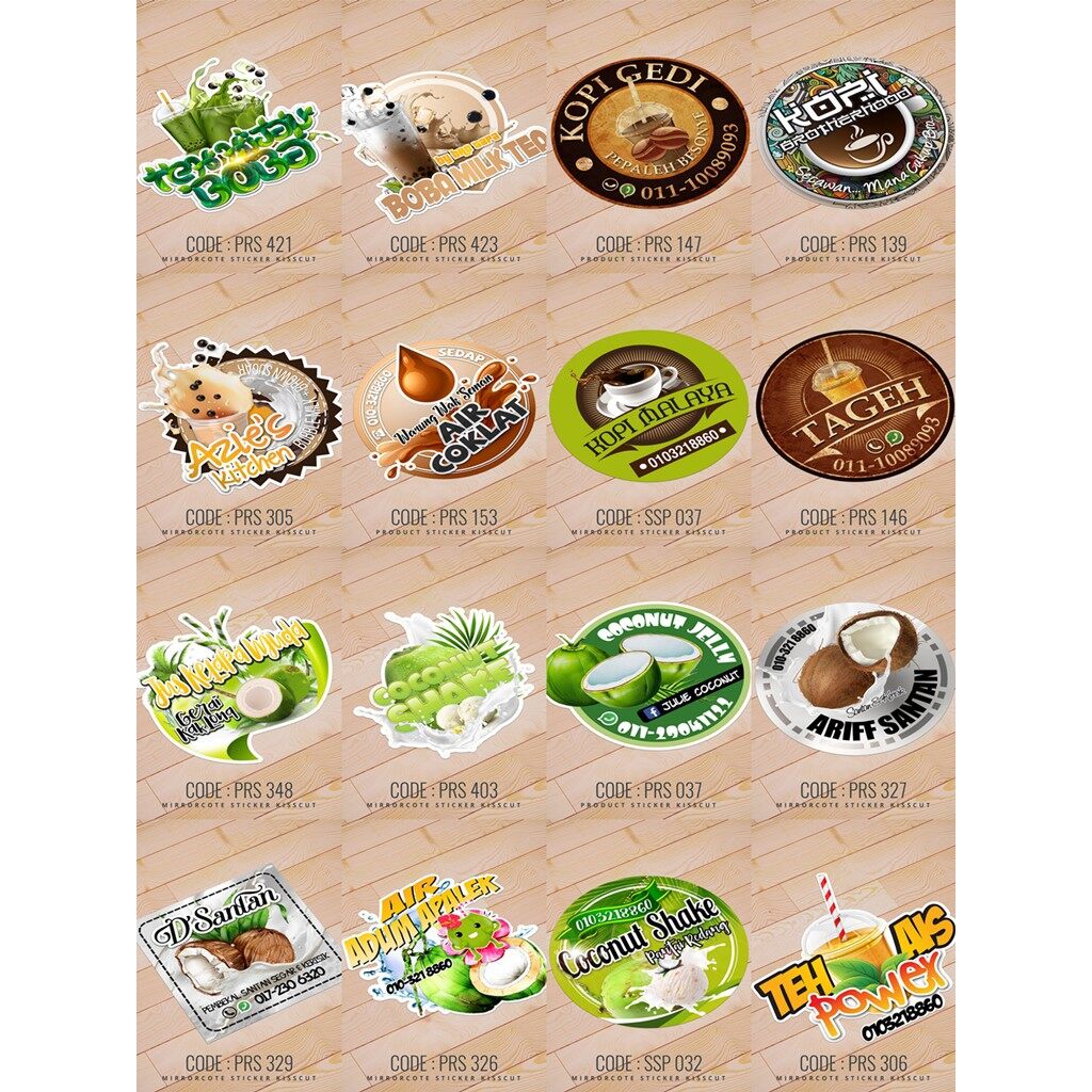STICKER AIR MINUMAN, AIR BALANG, AIR BOTOL. AIR BOBA, JUS BUAH, TEH AIS ...