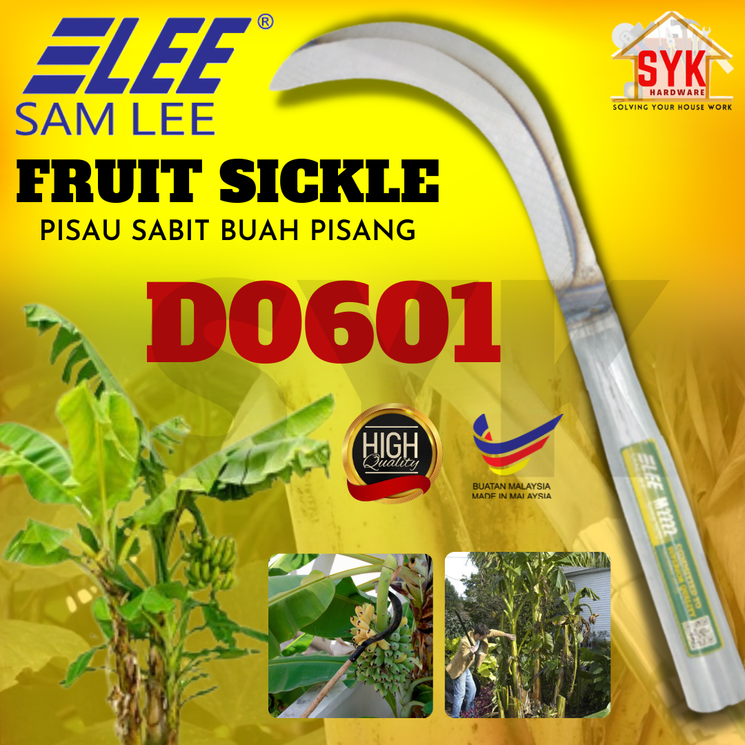 SYK SAMLEE D0601 12" Heavy Duty Fruit Sickle Fruit Knife Banana Sickle ...
