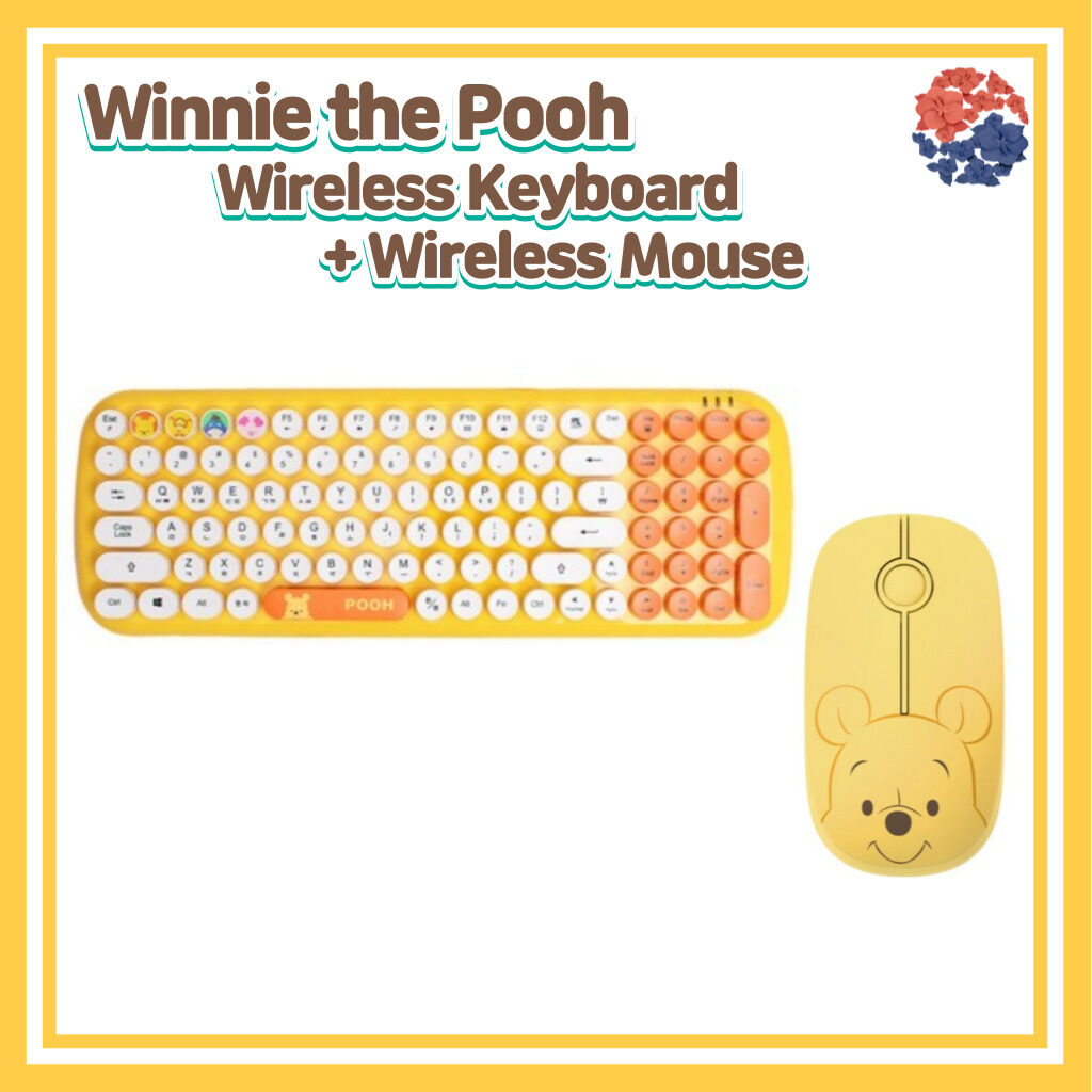 Winnie the Pooh wireless keyboard + wireless mouse SET /Pooh Mice ...