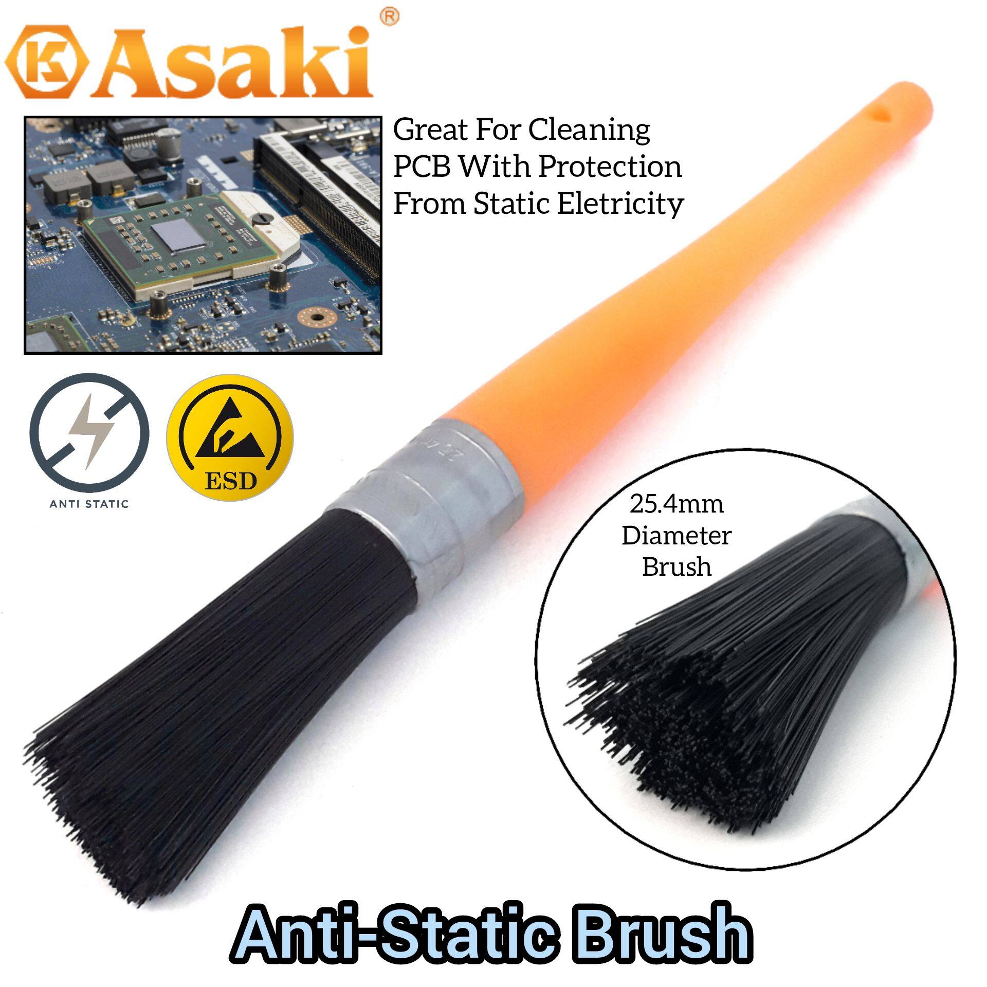 ESD Anti Static Discharge Cleaning Brush Soft Bristle For Electronic ...