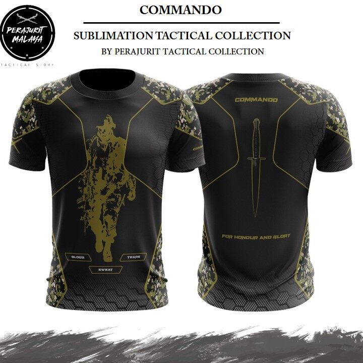ARCTIC FULL SUBLIMATION READY STOCK TACTICAL T SHIRT COMMANDO BAJU ...