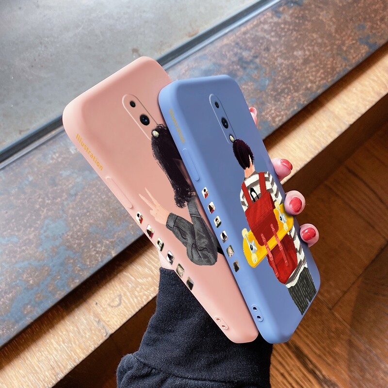 For Oneplus 5 5T 6 6T 7 Pro 7T Pro Case with Cartoon couple cute back ...