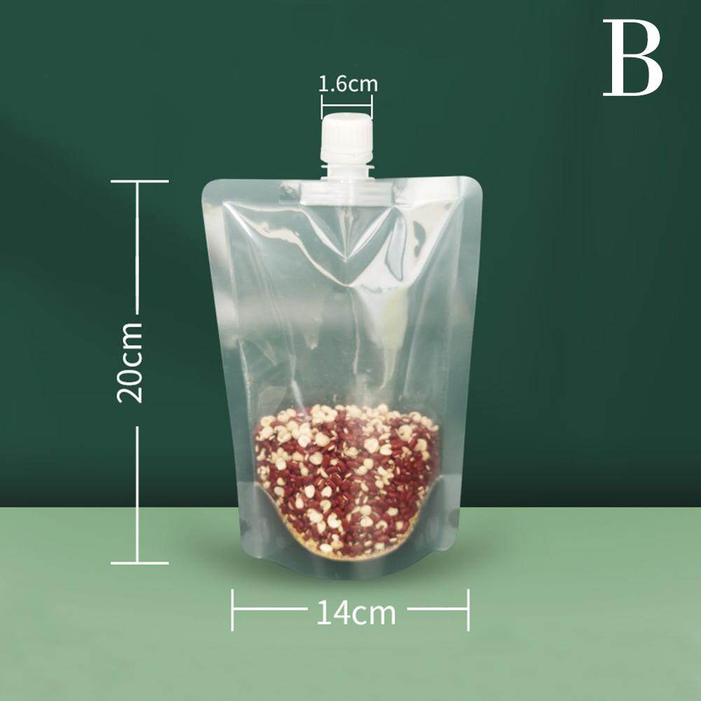 Transparent Suction Grains Bag Juice Suction Bag Portable Plastic Screw ...