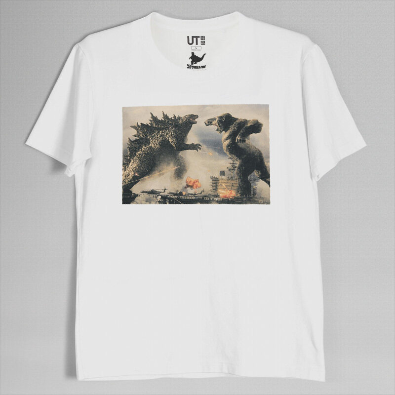 NQU UNIQLO Godzilla Couple T-shirt Vajra Godzilla Short Sleeve Ut ...