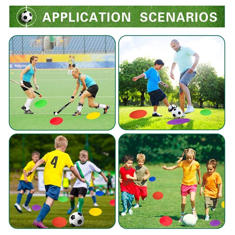 12Pcs Colored Spot Marker Non-Slip Agility Markers Flat Cones Dots for ...