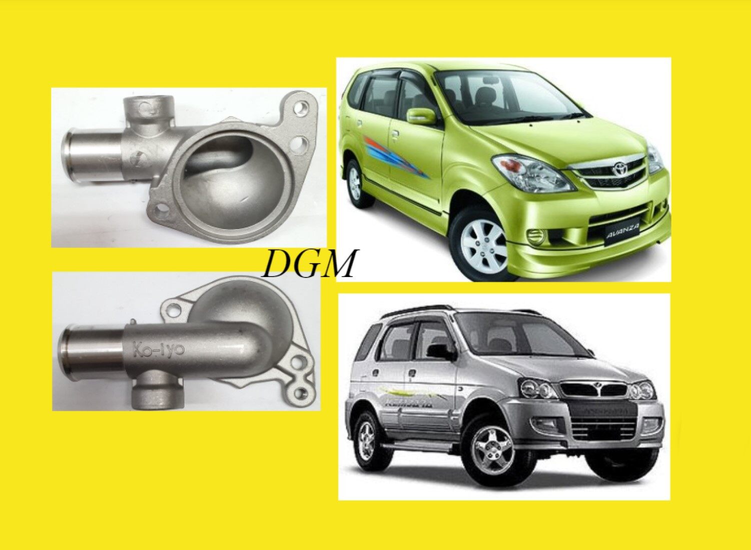 Toyota Avanza 1.3/1.5 F601 F602 2003-2011 / Keambara DVVT Thermostat Housing Top 16321-BZ010 ...