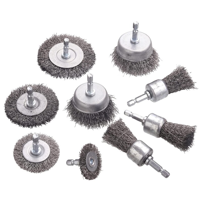 Drill Wire Wheel Cup Brush Set0.010 Inch Coarse Carbon Steel Crimping ...