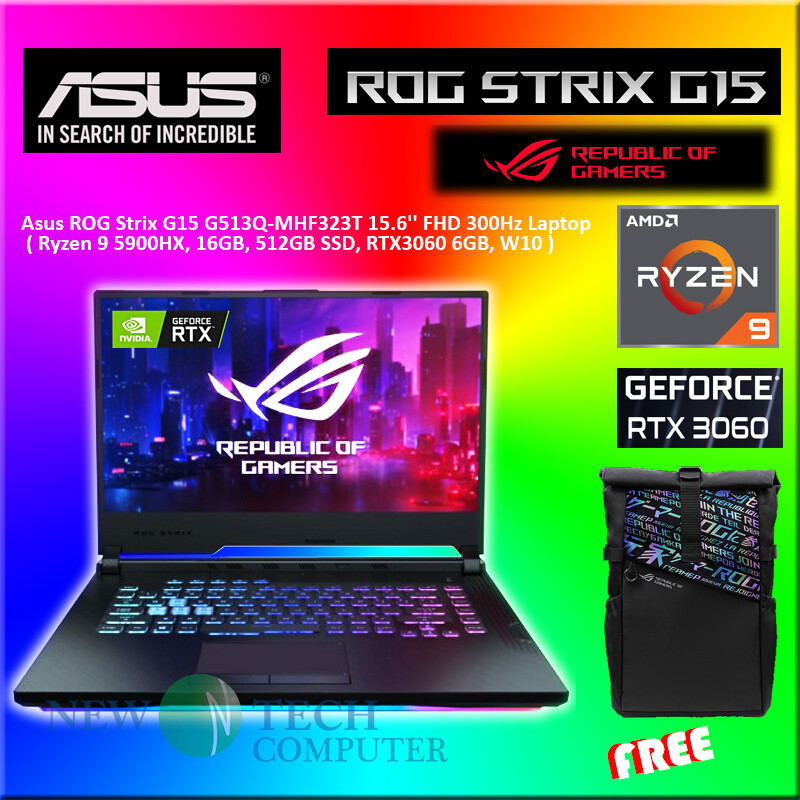 LAPTOP GAMING Asus ROG Strix G15 G513Q-MHF323T 15.6'' FHD 300Hz ( Ryzen ...