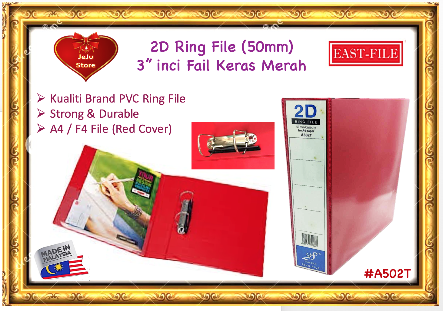 2D PVC Ring File - 50mm / 2D Ring File - 3" inch / Fail Keras Plastik ...