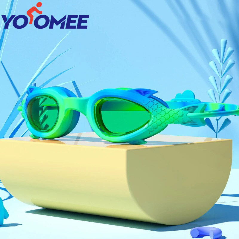 Yoomee แว่นตาว่ายน้ำเด็กน่ารักลายการ์ตูนนางเงือกหมวกว่ายน้ำกันน้ำกัน ...