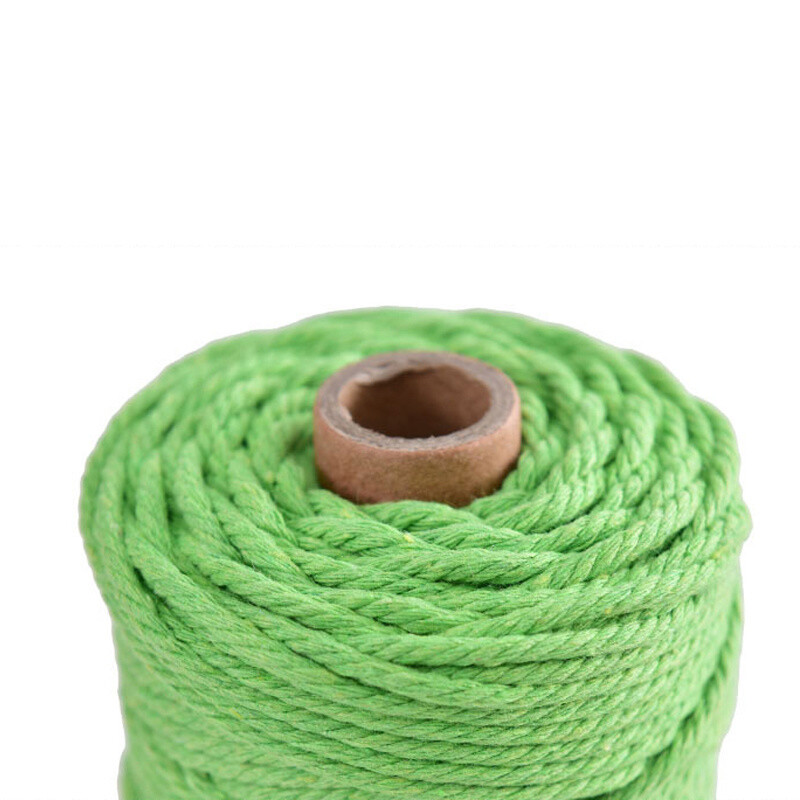 n57h 1 Roll Organic Macrame Cord Twisted 3mmx100m Braided String Cotton ...