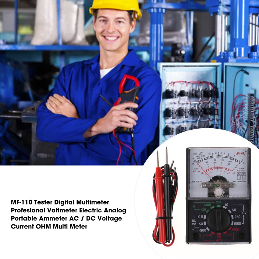 เครื่องทดสอบ MF-110 Digital Multimeter Profesional Voltmeter Electric Analog Portable Ammeter ...