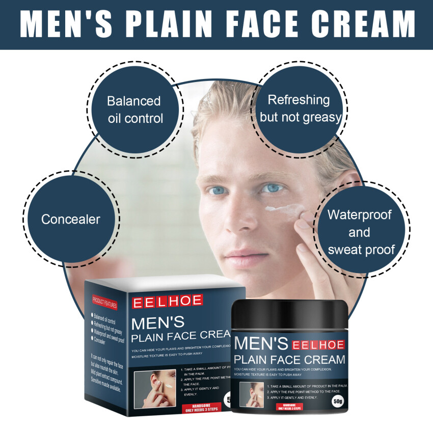 Men 'S Concealer Face Cream Tone Up Cream Invisible Pores Whitening Brightening Moisturizing ...