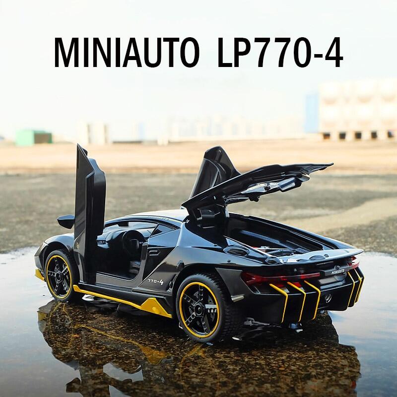 รถสปอร์ตอัลลอยรุ่นปี LP770 LP750 1:32 Lajbs มีเสียงรถซูเปอร์เรซซิ่งล้อ ...