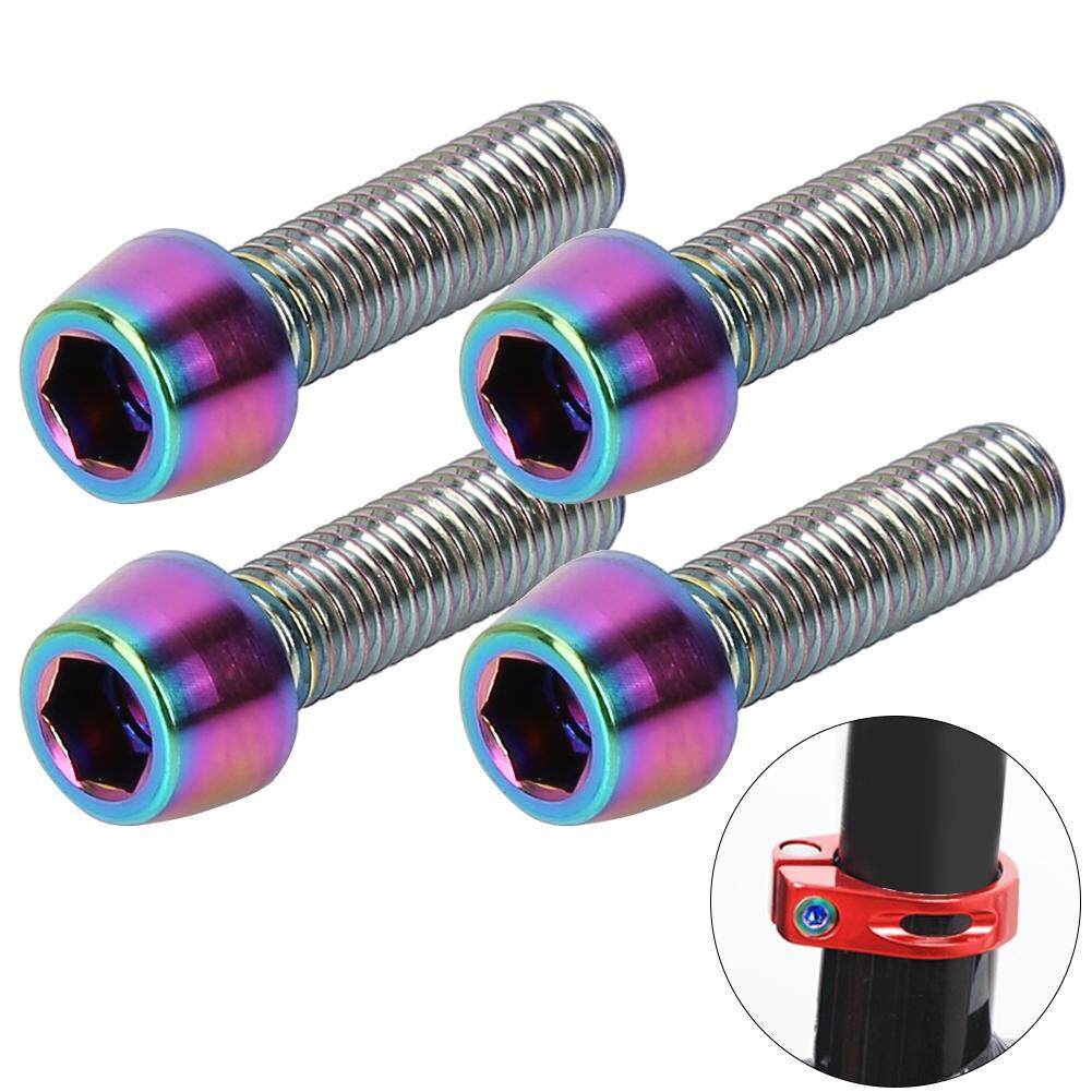 4pcs M5*18mm Bicycle Titanium Alloy Tapered Bolts Mountain Bike Stem Fixed Screws - YXPC Store ...