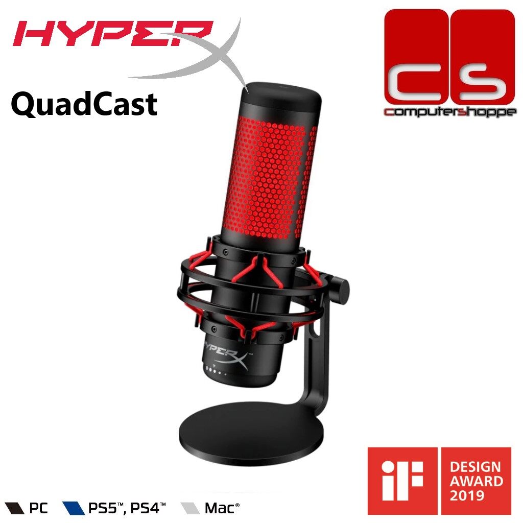 HyperX QuadCast USB Condenser Gaming & Streaming Microphone | Lazada