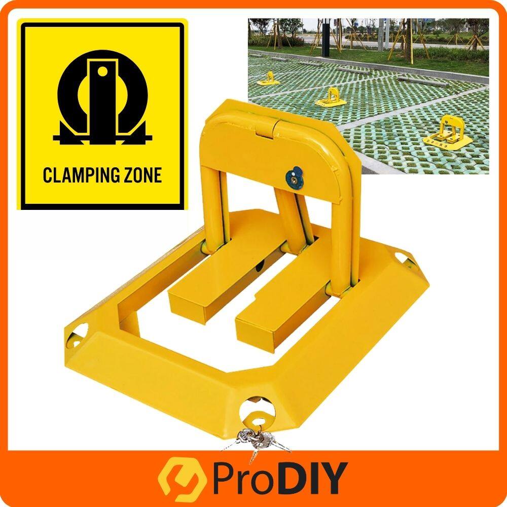 Folding Parking Barrier Manual Car Parking Space Lock Octagon Thick ...