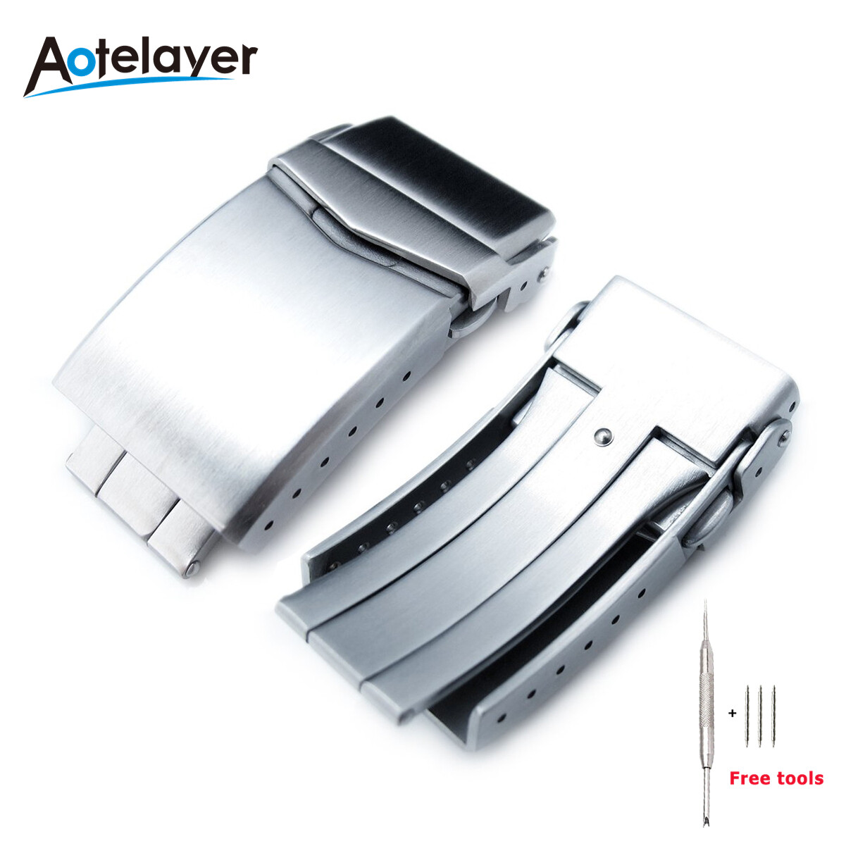 Aotelayer 18mmm 20mm 22mm Stainless Steel Watch Band Buckle for Seiko ...