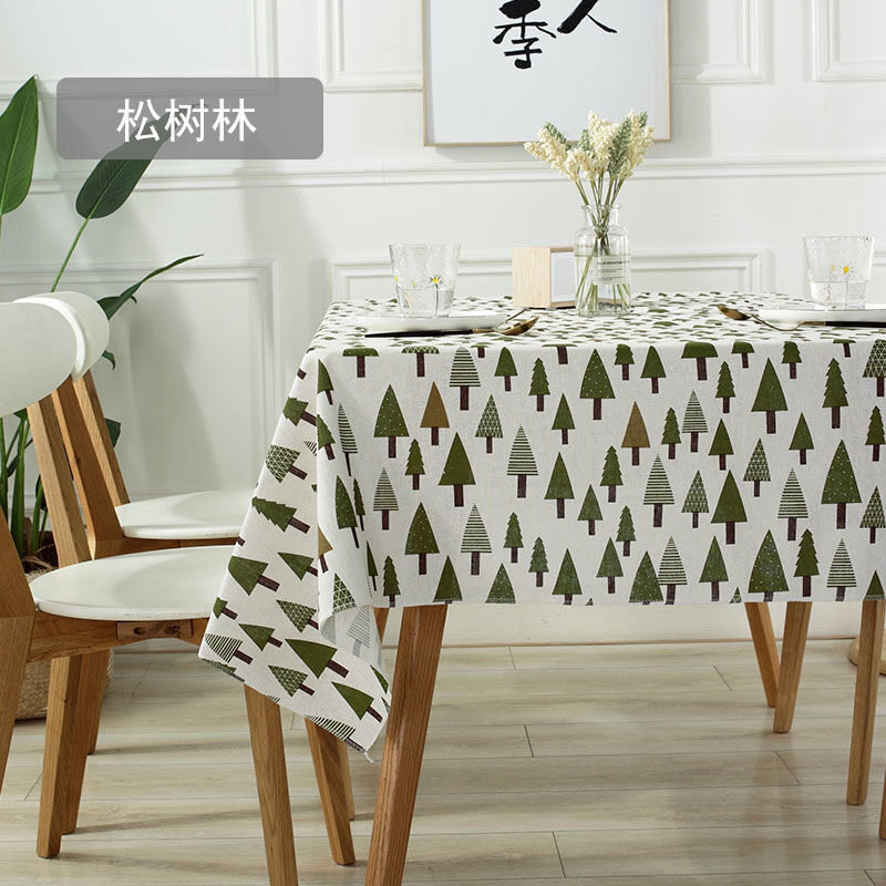 Tablecloth Dustproof Rectangle Cotton Table Cover Desk Cloth ...