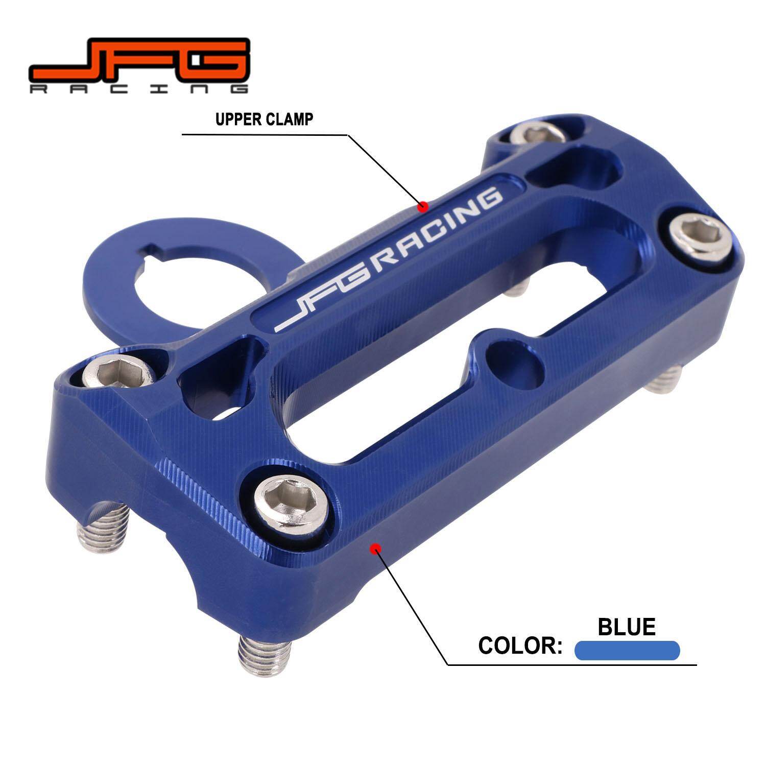 JFG RACING ATV Handle bar Riser Mount Upper Clamp Risers For Yamaha ...