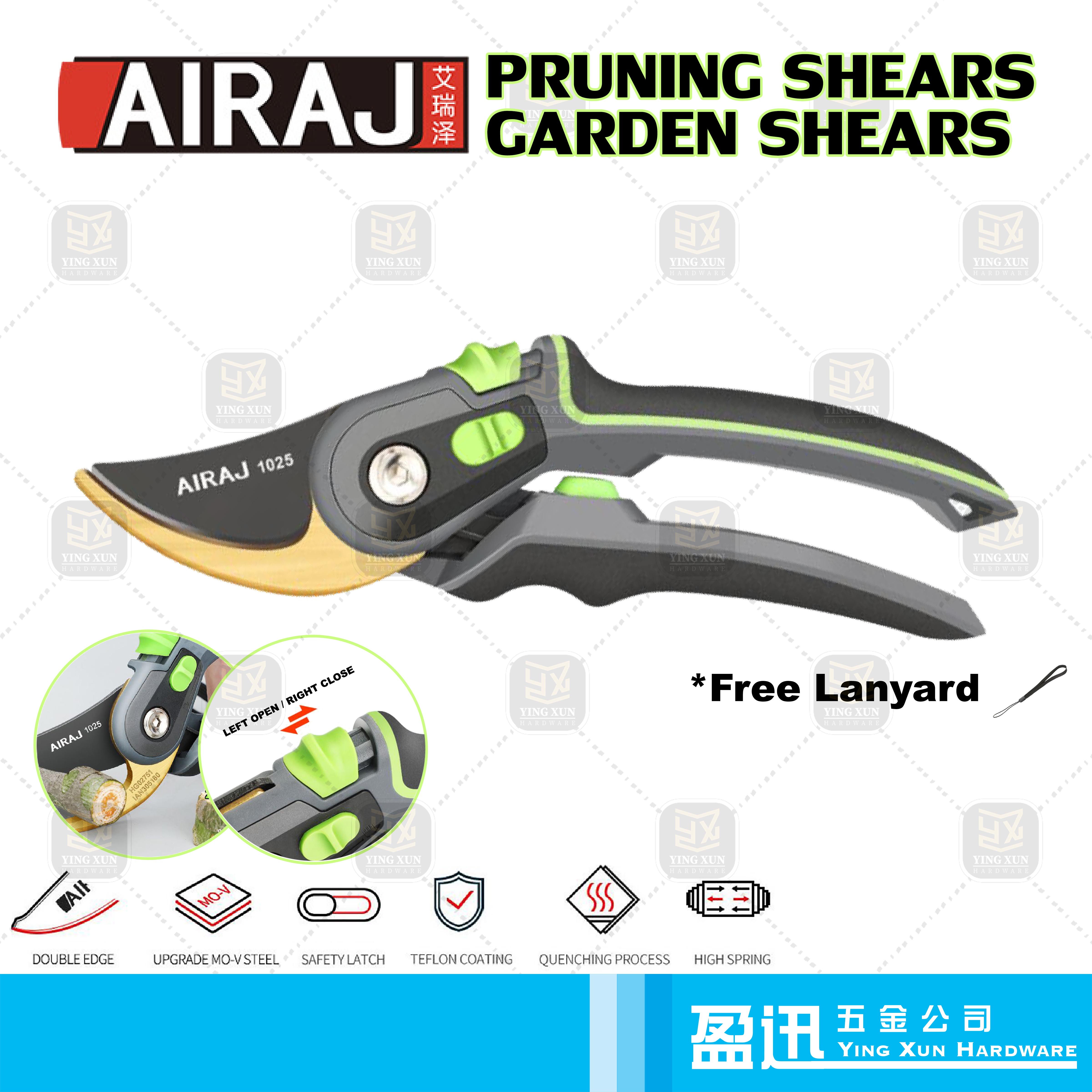 Pruning Shear Garden Shear Plant Trimmer Secateurs Gunting Pokok Dahan ...