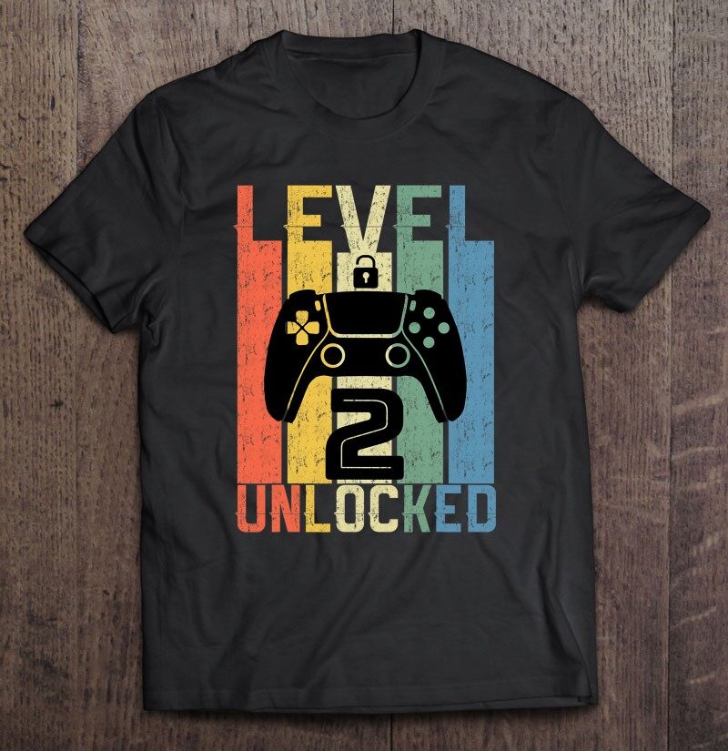 Level 2 Unlocked Birthday Shirt Video Gamer Born In 2019 Ver2 Mens ...
