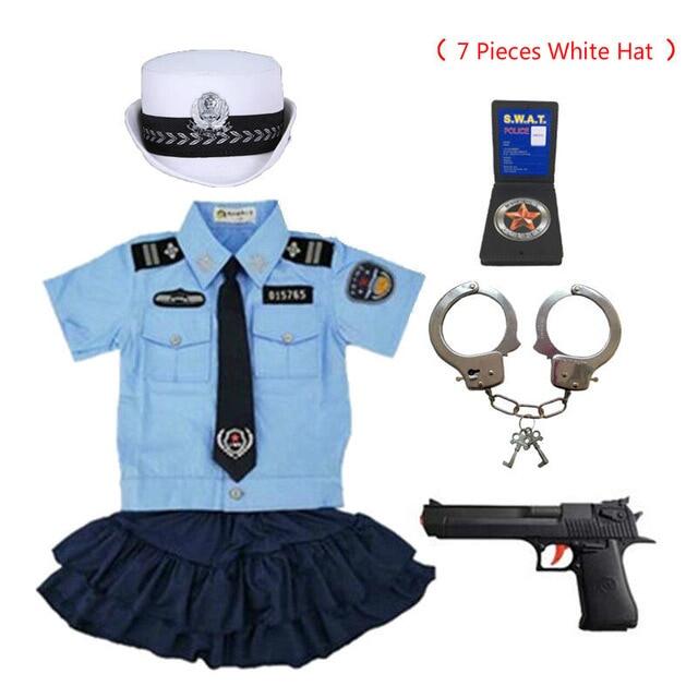 New Kids Child Cop Police Officer Uniform Halloween Police Costume Boys ...