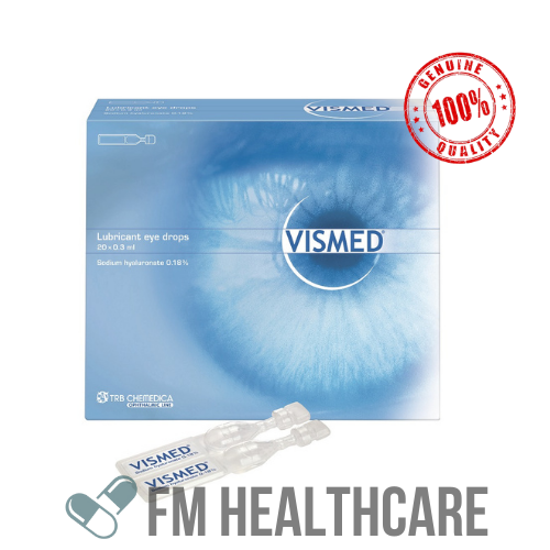 VISMED Lubricant Eye Drops (0.3ml x 20) [Exp date: 08/2022] (Sodium ...