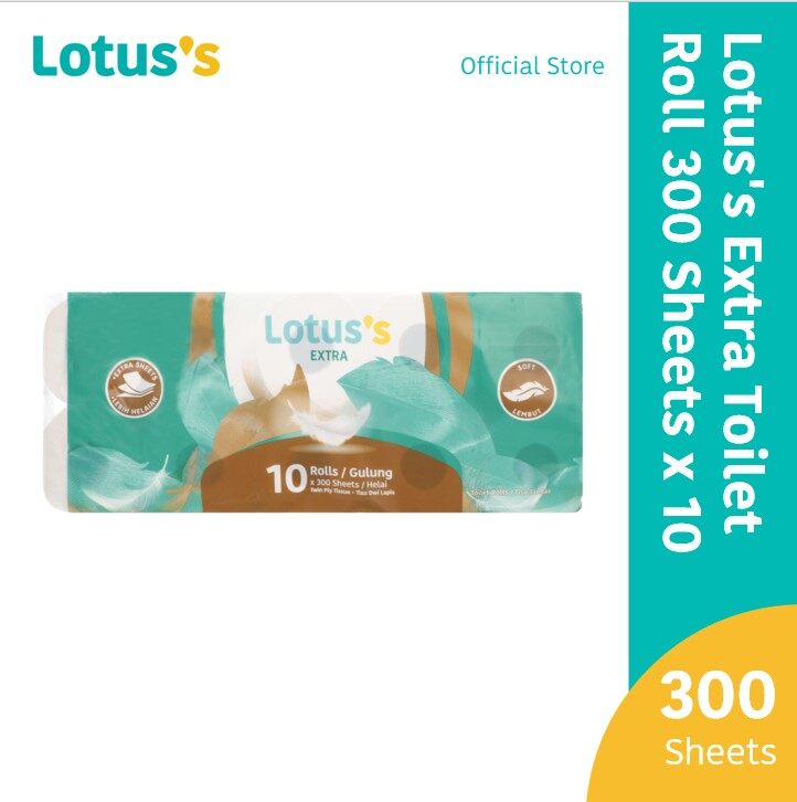 Lotus's Extra Toilet Roll 300 Sheets x 10 | Lazada