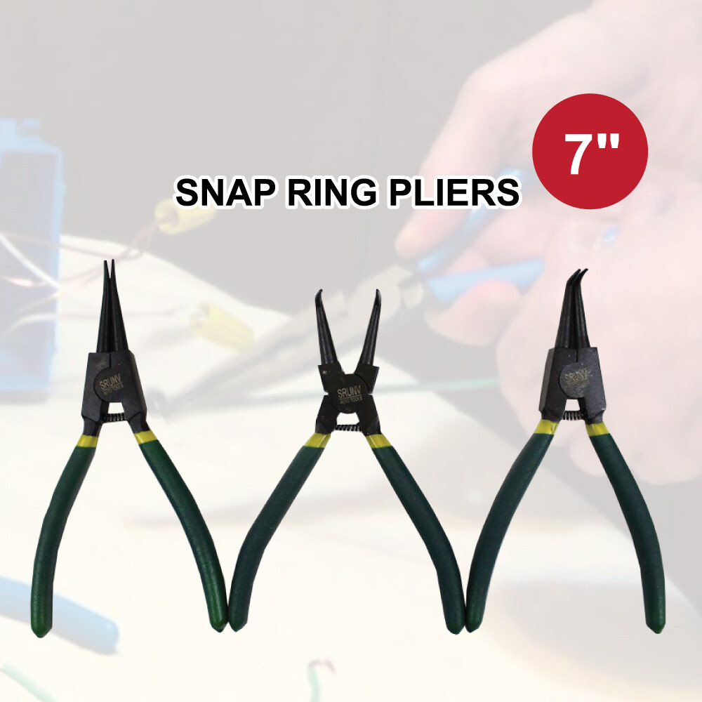 7" Inch Multi-Function Snap Ring Pliers Multi-Crimp Tool Internal ...