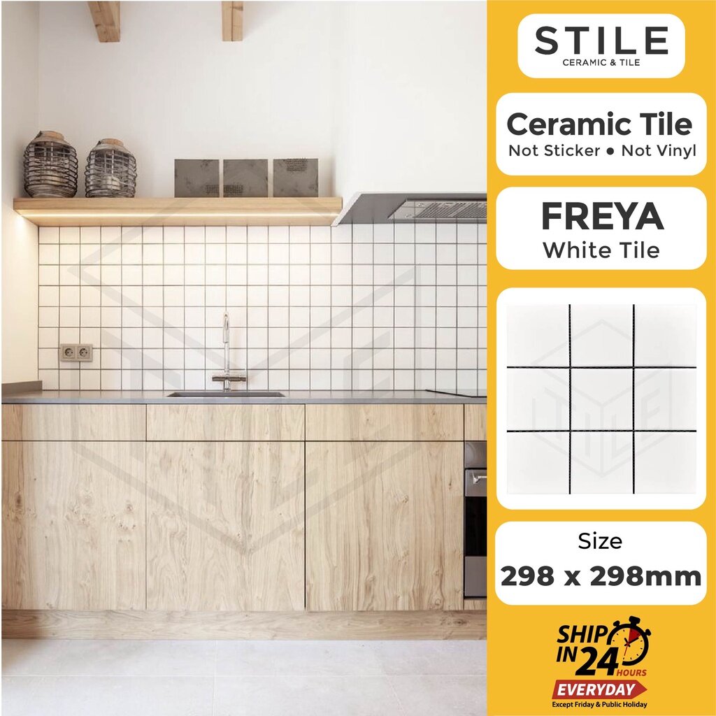 [REAL TILE] Freya Matte White Mosaic Tiles /Mozek/Ceramic Tiles/Mozek ...
